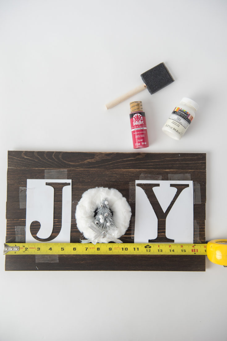 DIY Joy Wood Sign for Christmas - But First, Joy
