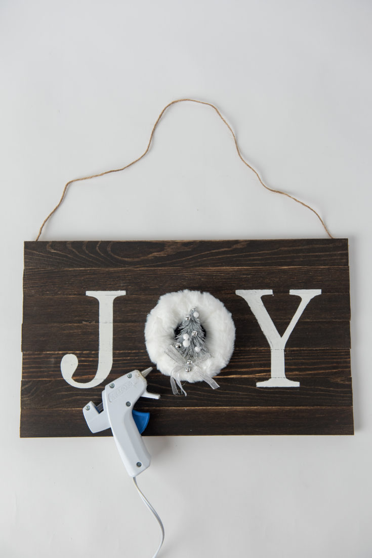 DIY Joy Wood Sign for Christmas - But First, Joy