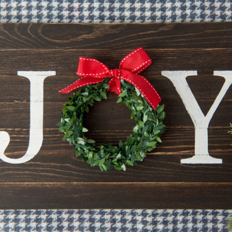 DIY Joy Wood Sign for Christmas - But First, Joy