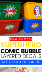 Superhero Comic Bubble Vinyl Decals – Made With Cricut Joy