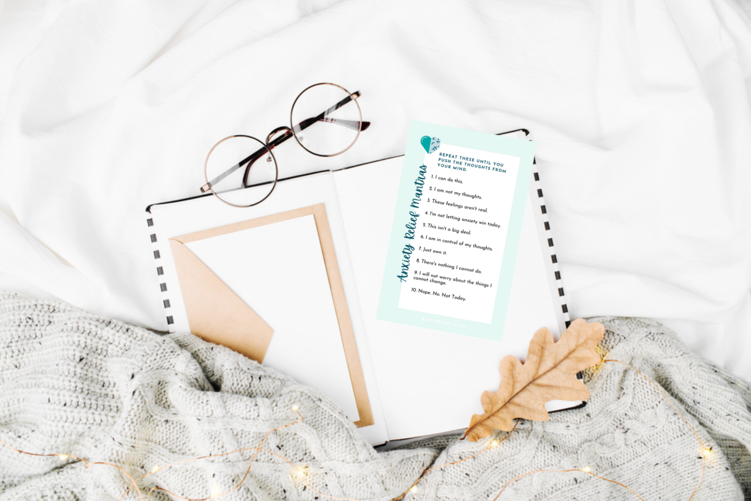 10 Positive Mantras for Anxiety Relief (Free Wallet Mantra Printable)