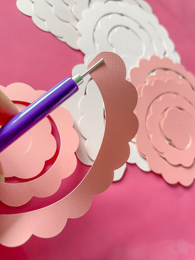 How To Make Paper Flower Shadow Box Decor With Cricut Free SVG