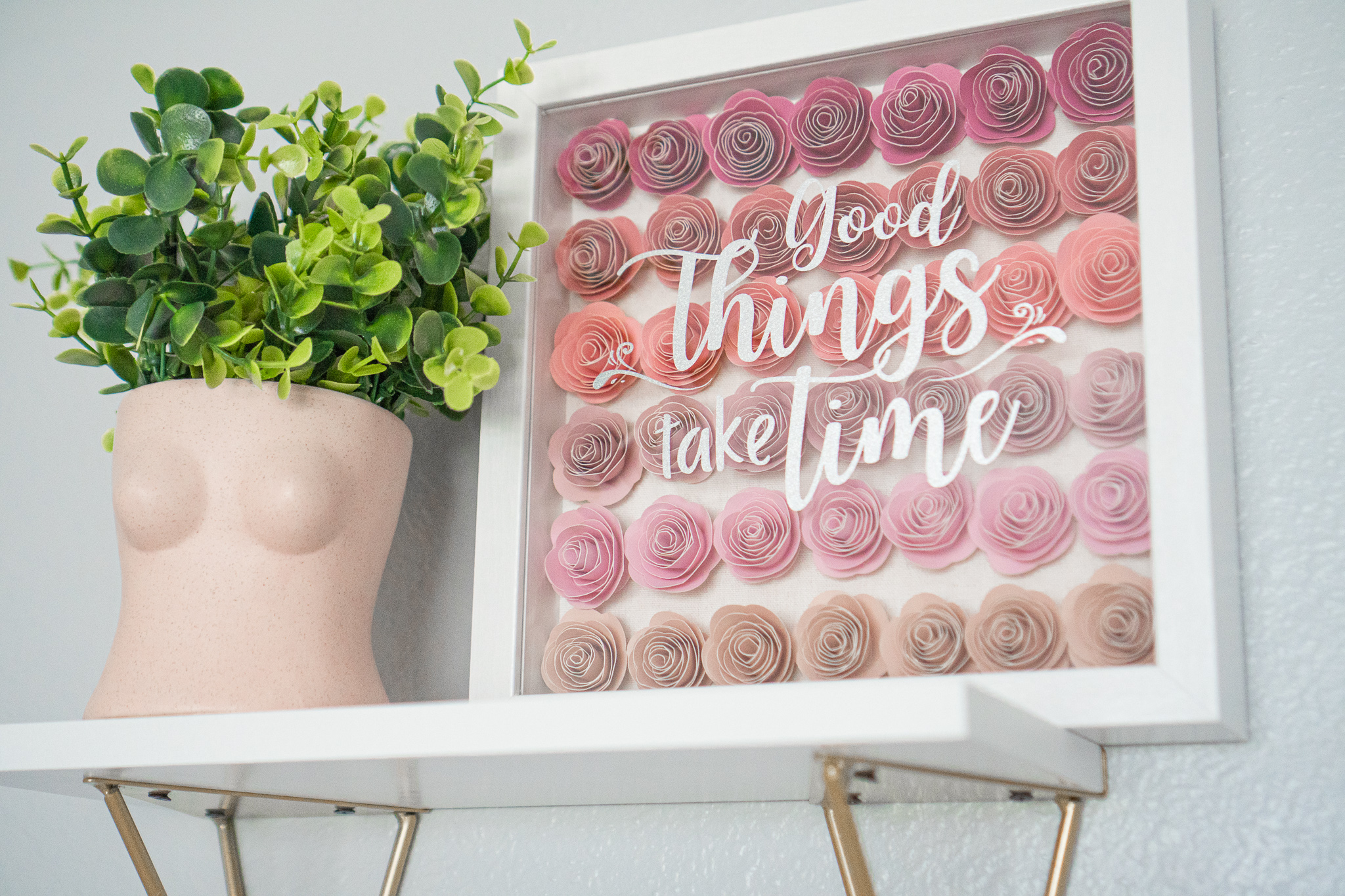 How To Make Paper Flower Shadow Box Decor With Cricut Free SVG