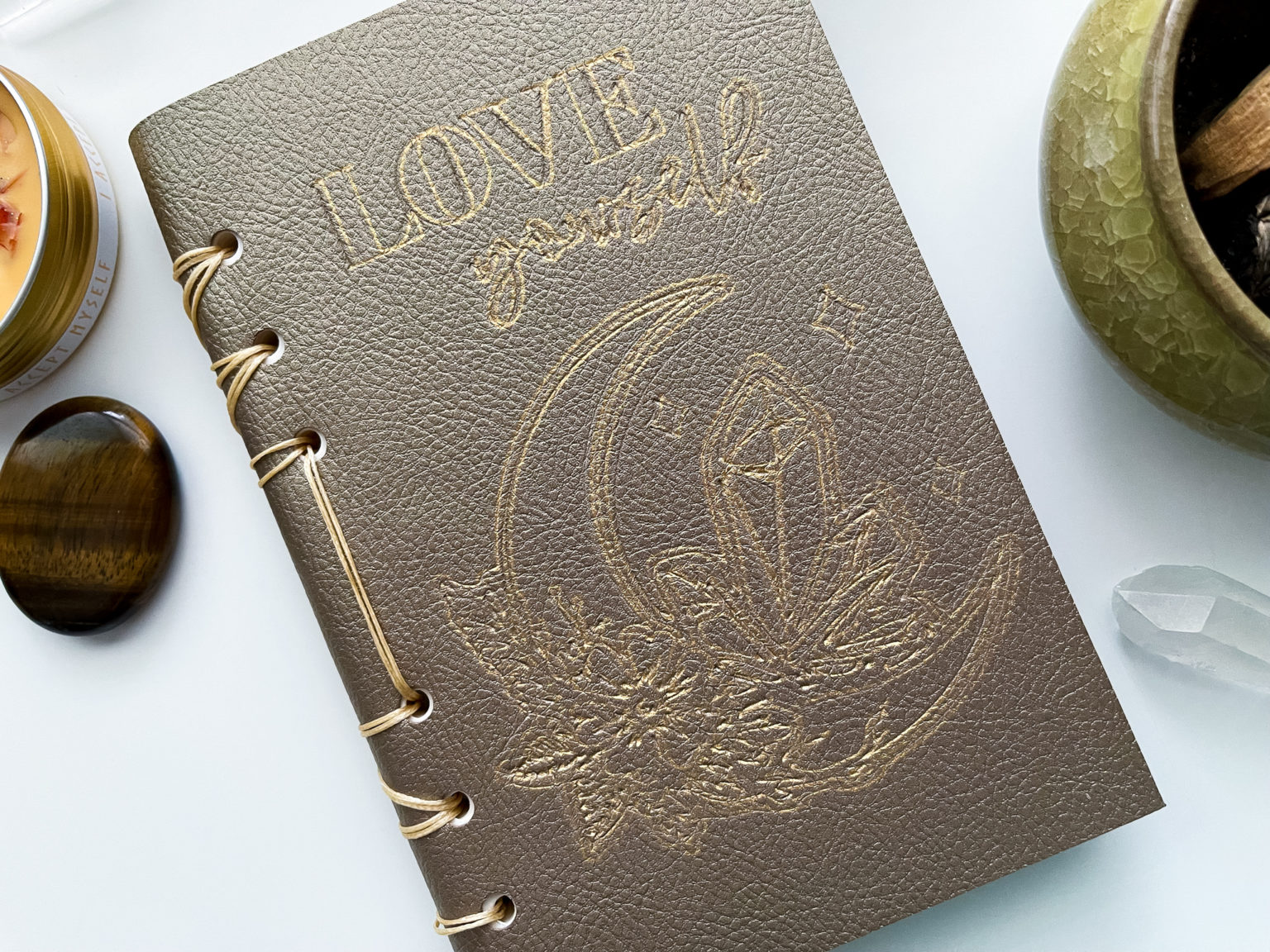 How To Make a Homemade Leather Journal with Cricut Maker 3 - But First, Joy