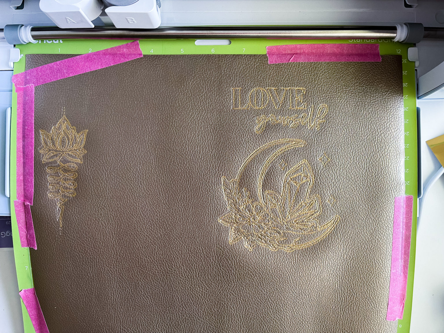 How To Make a Homemade Leather Journal with Cricut Maker 3 - But First, Joy