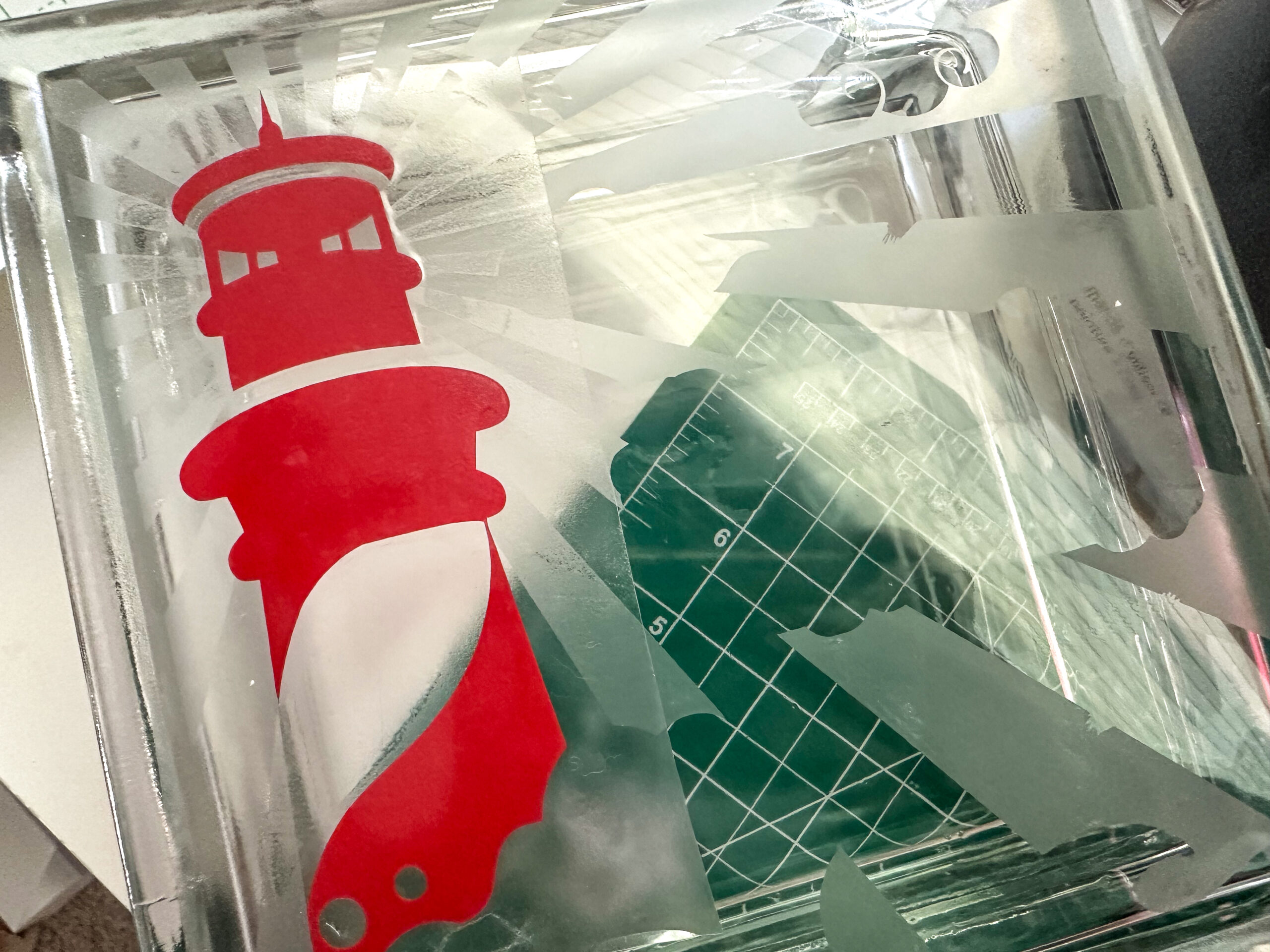 DIY Cricut Teacher Gift: Lighthouse Glass Block - But First, Joy